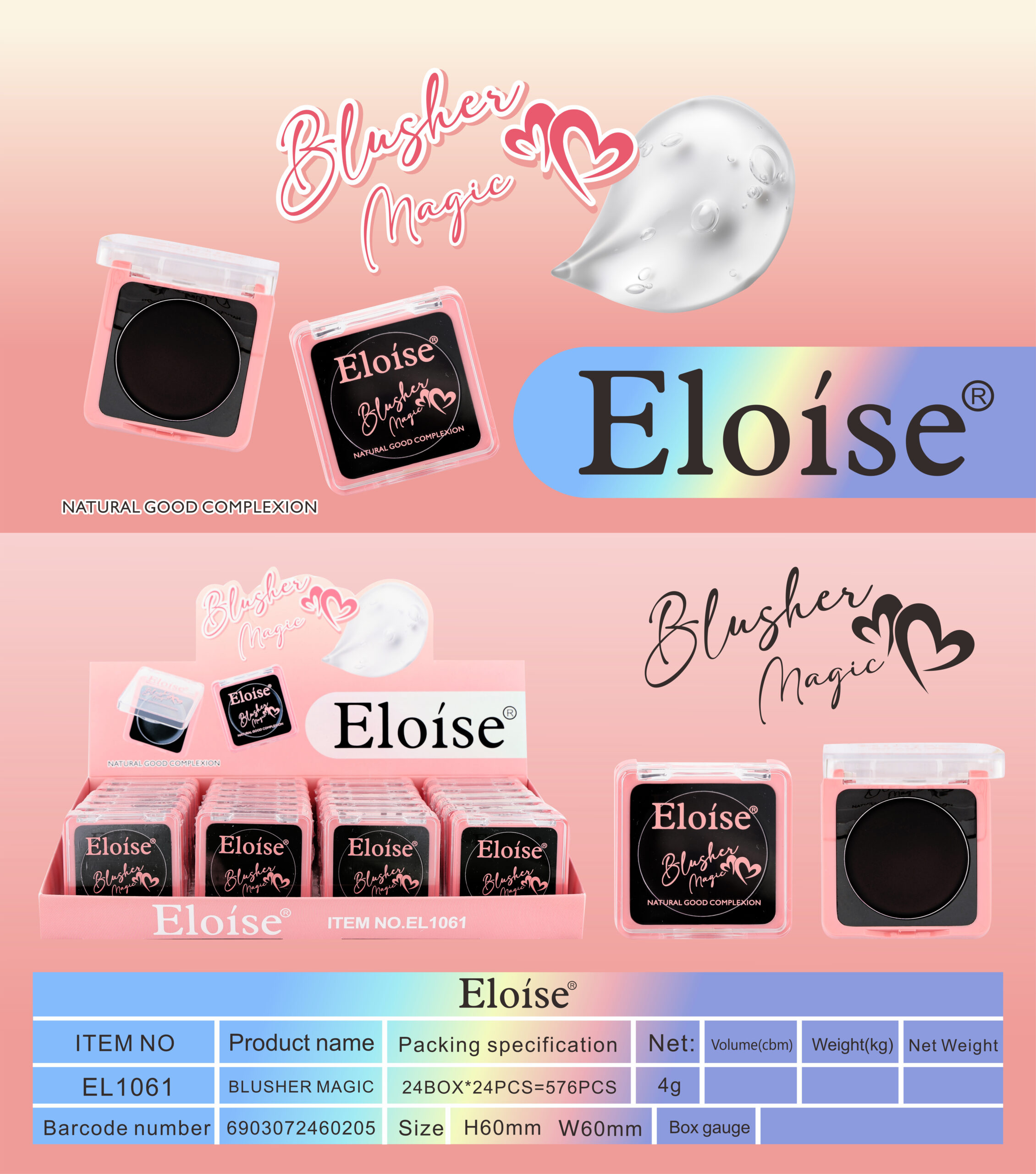 RUBOR MAGIC ELOISE 1061 60205 - Uni Cosméticos