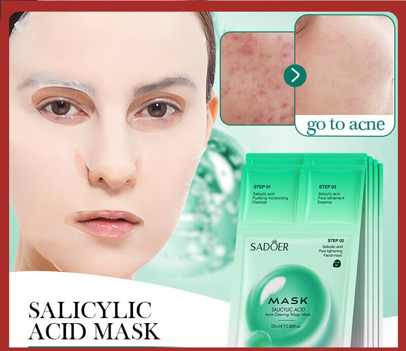MASCARILLA DE 3 PASOS CON ACIDO SALICILICO PARA ACNE 0.8ML+0.8G+25G 06950 - Uni Cosméticos
